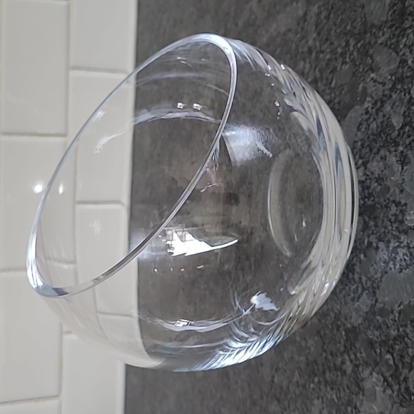 Crateandbarrel Accents Nwot Crate And Barrel Slant Cut Bowl Glass Vase Poshmark